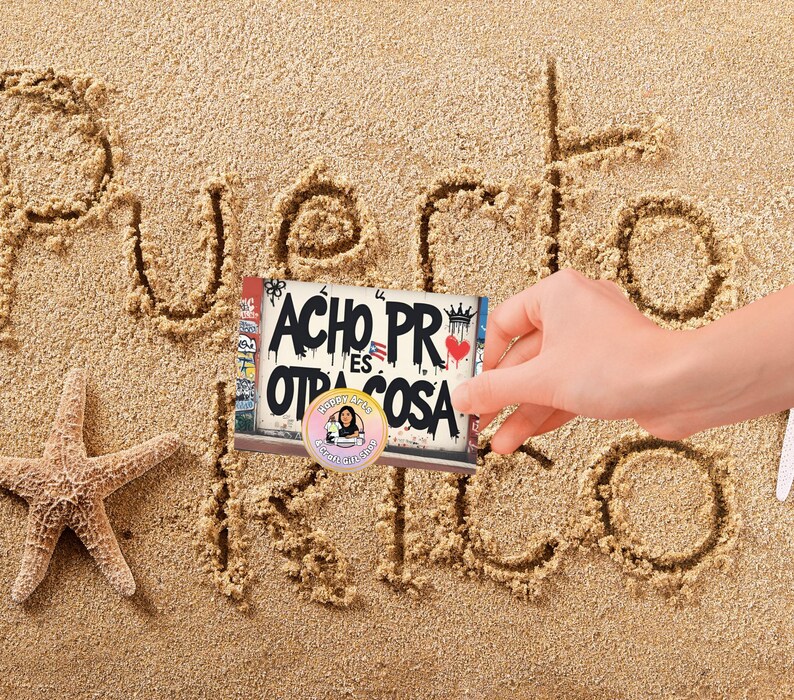 Puerto Rico Graffiti Sublimation Design | 9.3" X 8.3" PNG | “acho PR Es ...