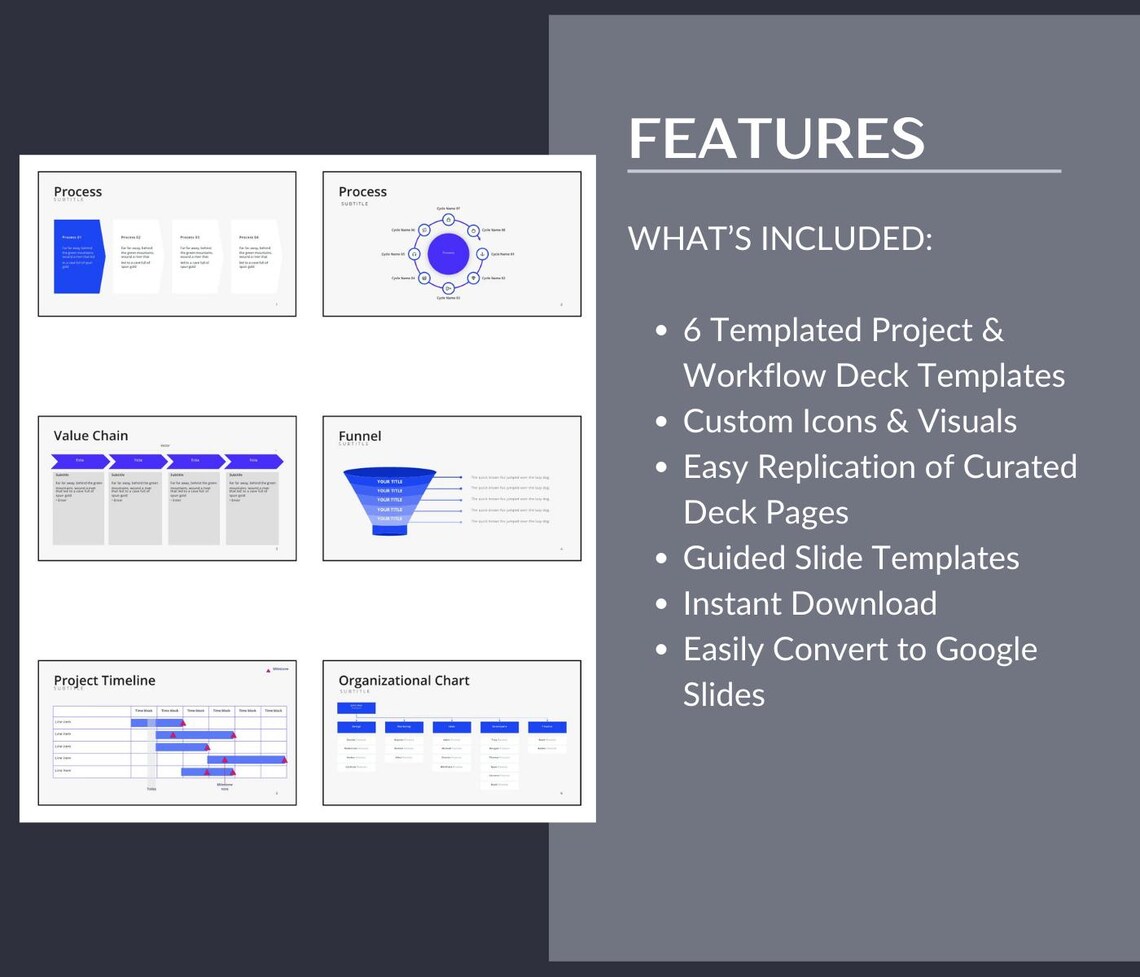 Powerpoint Template for Consultants | Projects & Workflows | Executive Workflow Presentation ...