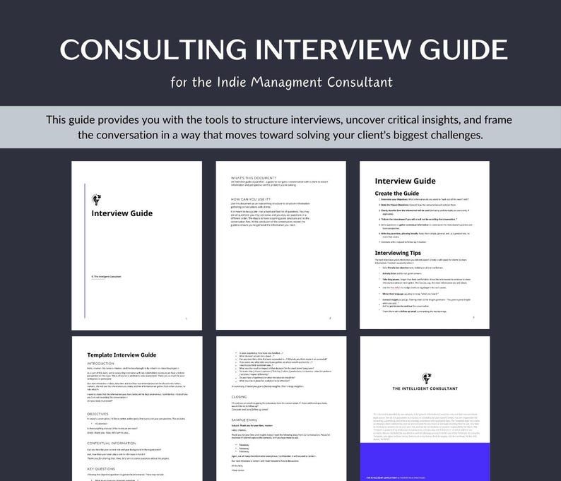 Interview Guide Template for Consultants | Interviewing Tips | Key ...