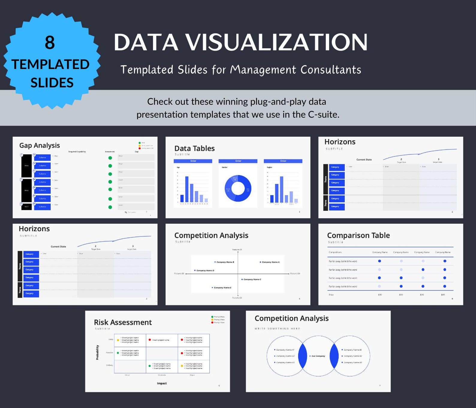 Data Visualization Powerpoint Templates for Management Consultants ...