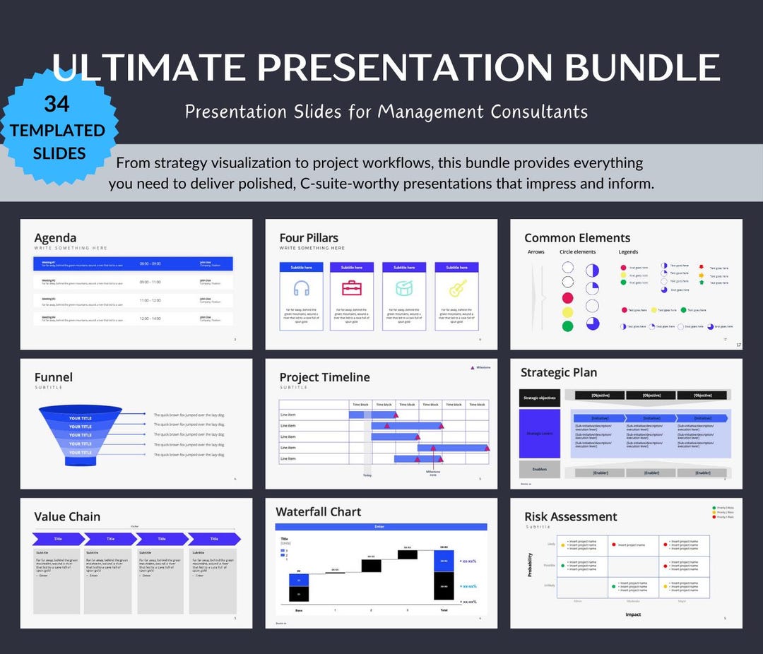 Consultant Presentation Deck Bundle | Powerpoint Deck Template ...