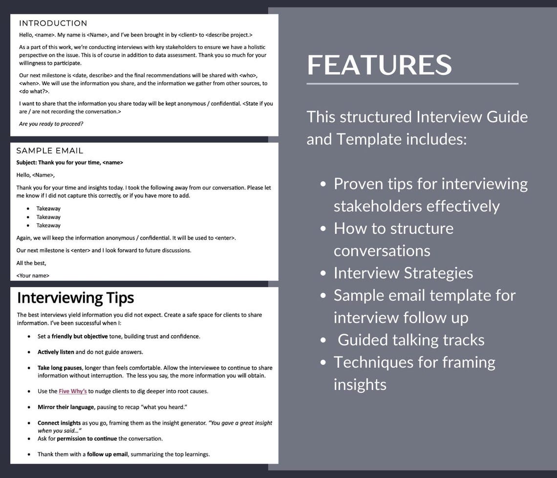Interview Guide Template for Consultants | Interviewing Tips | Key ...