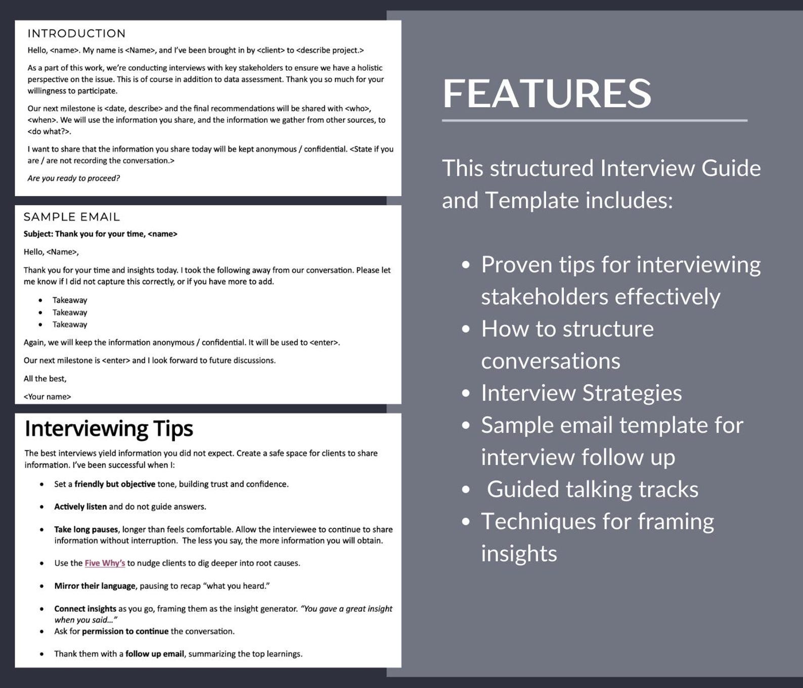 Interview Guide Template for Consultants | Interviewing Tips | Key ...