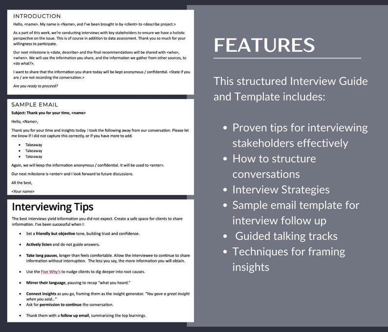 Interview Guide Template for Consultants | Interviewing Tips | Key ...