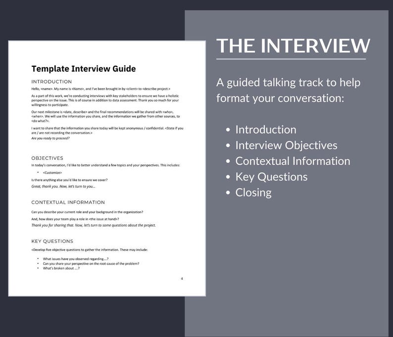 Interview Guide Template for Consultants | Interviewing Tips | Key ...