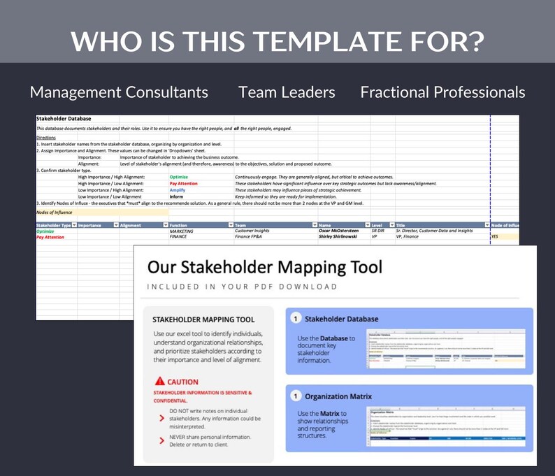Consultant Stakeholder Mapping Guide and Template | Stakeholder ...
