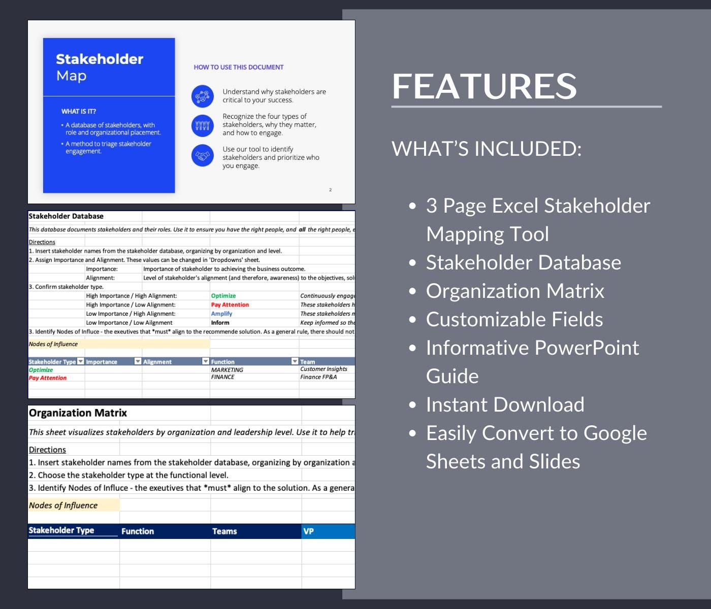 Consultant Stakeholder Mapping Guide and Template | Stakeholder ...
