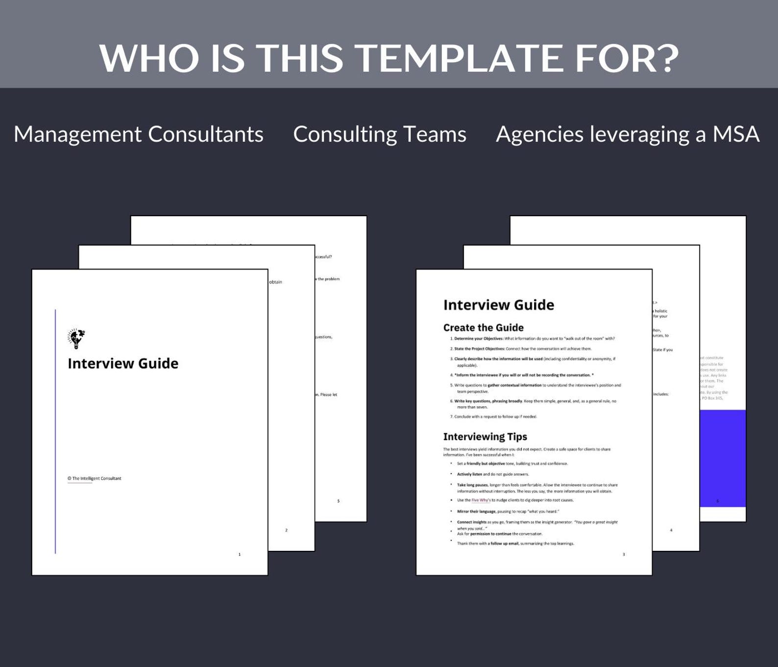 Interview Guide Template for Consultants | Interviewing Tips | Key ...