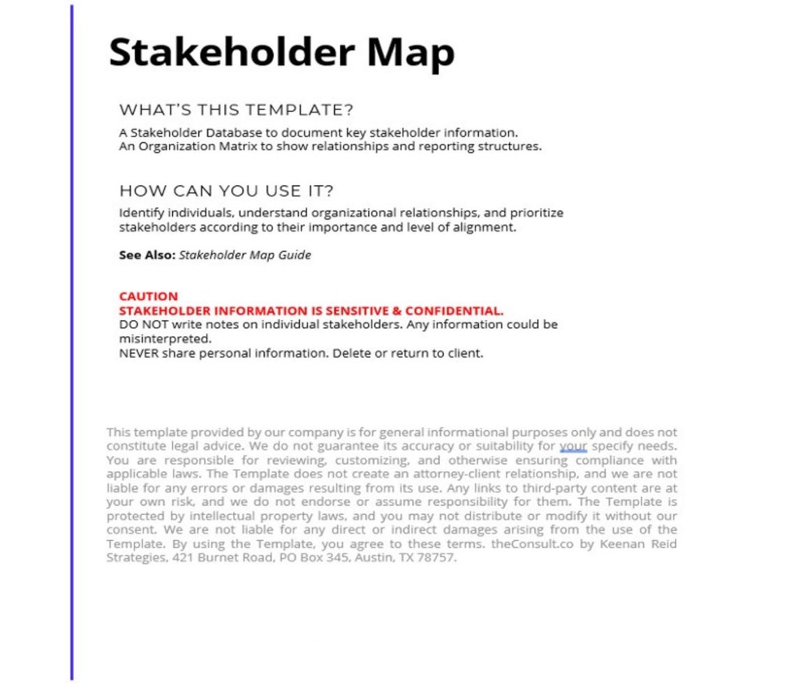 Consultant Stakeholder Mapping Guide and Template | Stakeholder ...