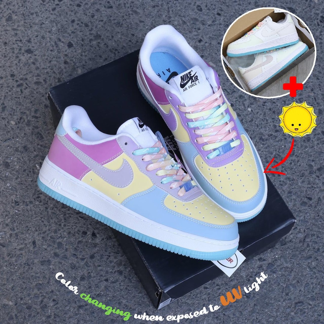 UV Color Air Force 1, Change Color AF1 Sneakers, Hand Painted Shoes ...