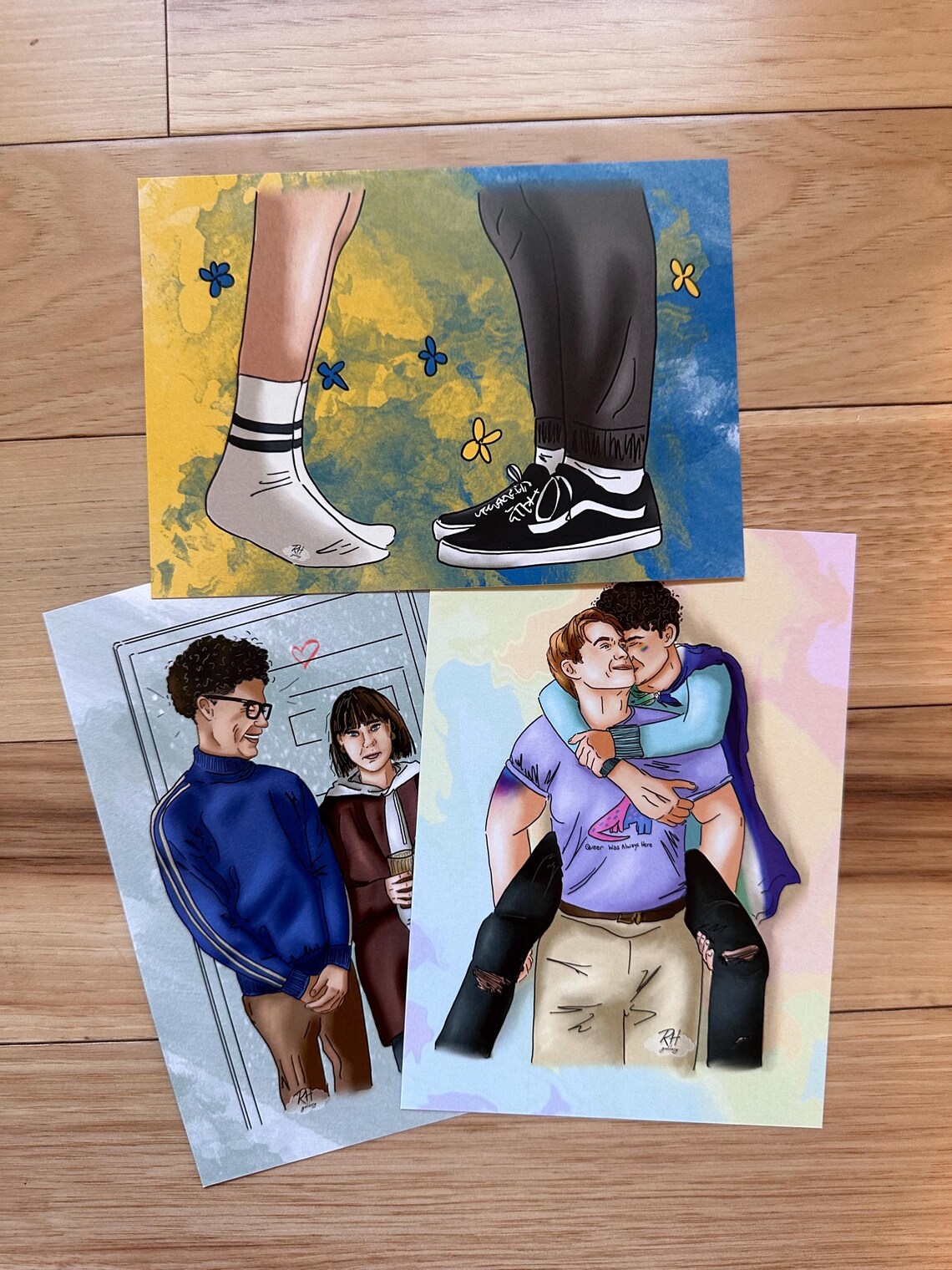 Heartstopper Print: Nick and Charlie Shoes - Etsy