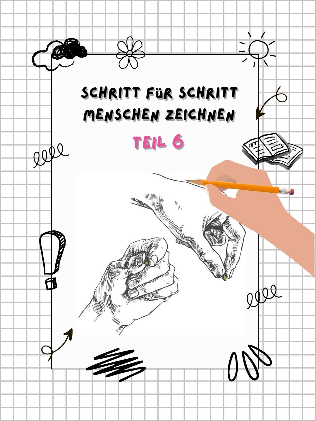 Learn to Draw Hands, Drawing Tutorial, Drawing Course for Children ...