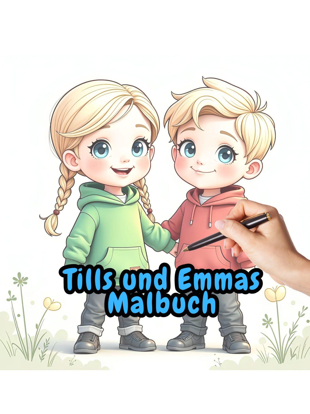 Cute Coloring Book, Till and Emma, Coloring Books for Kids, Printable ...