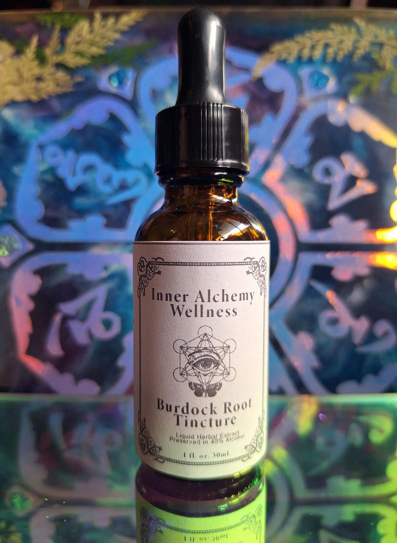 Burdock Root Tincture- Gobo Herbal Extract- TCM Ayurveda Grounding Root ...