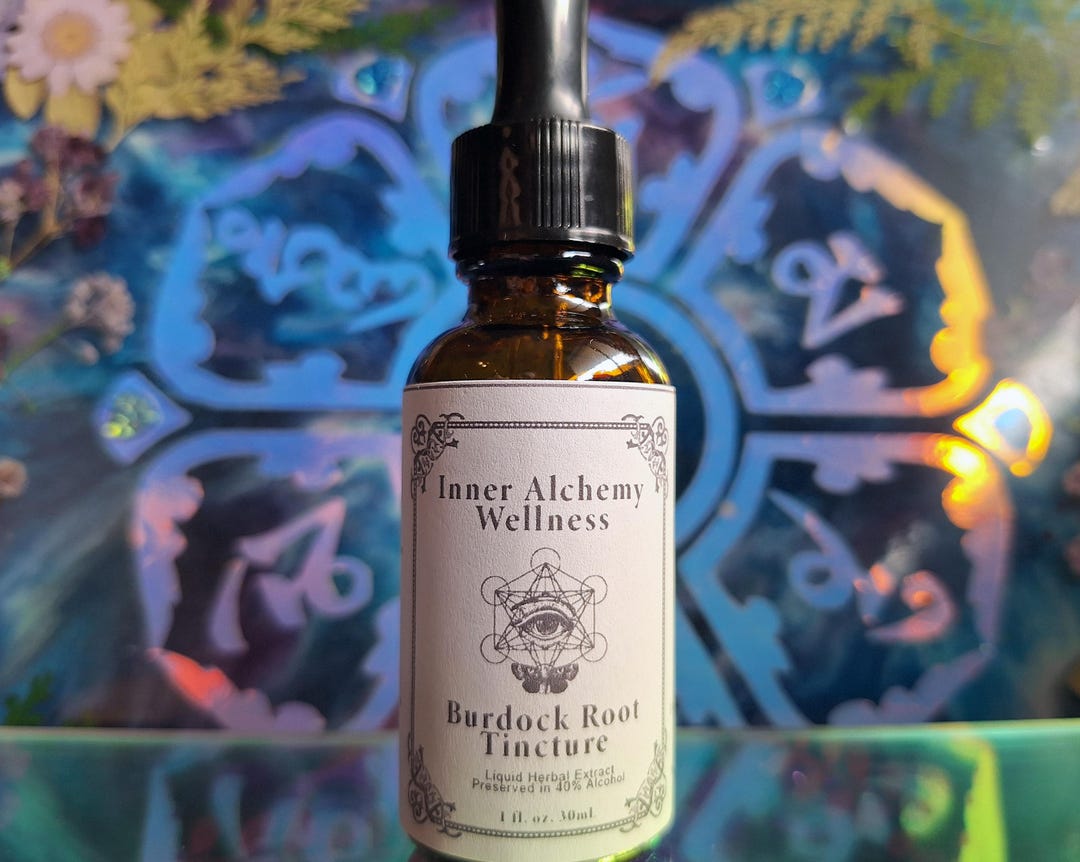 Burdock Root Tincture- Gobo Herbal Extract- TCM Ayurveda Grounding Root ...