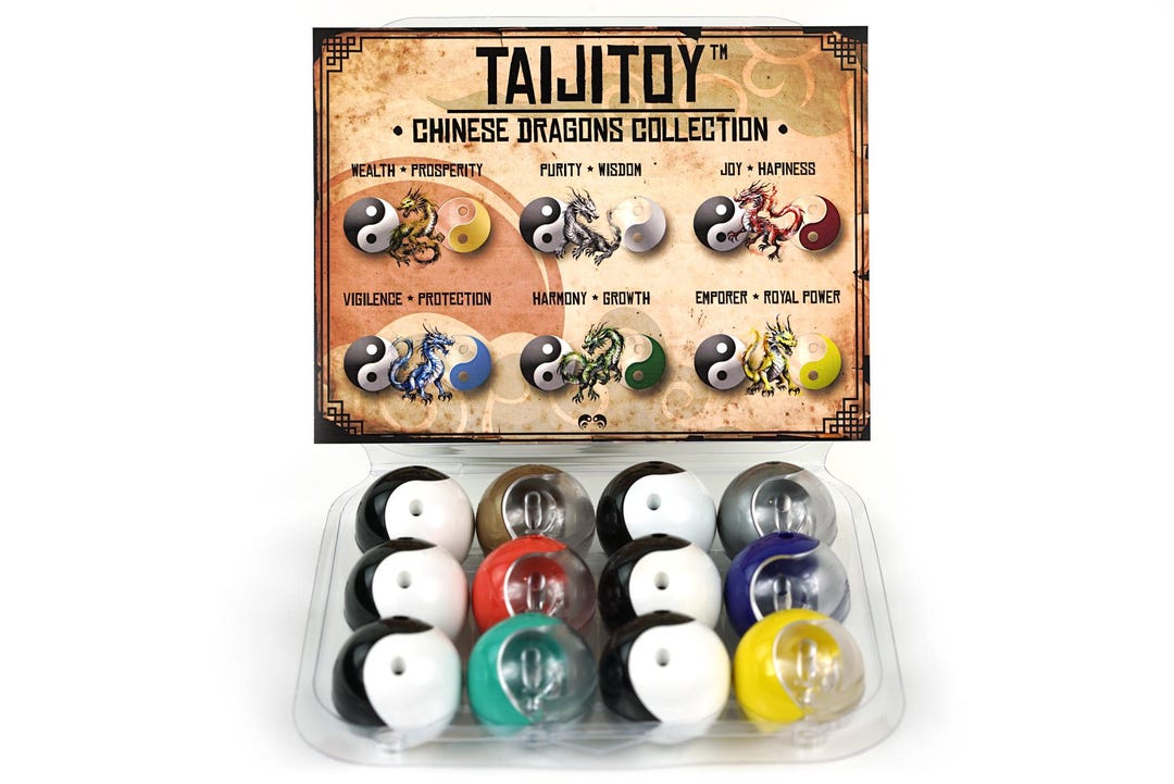 3D Yin Yang Ball: Chinese Dragon Desk Toy - Etsy