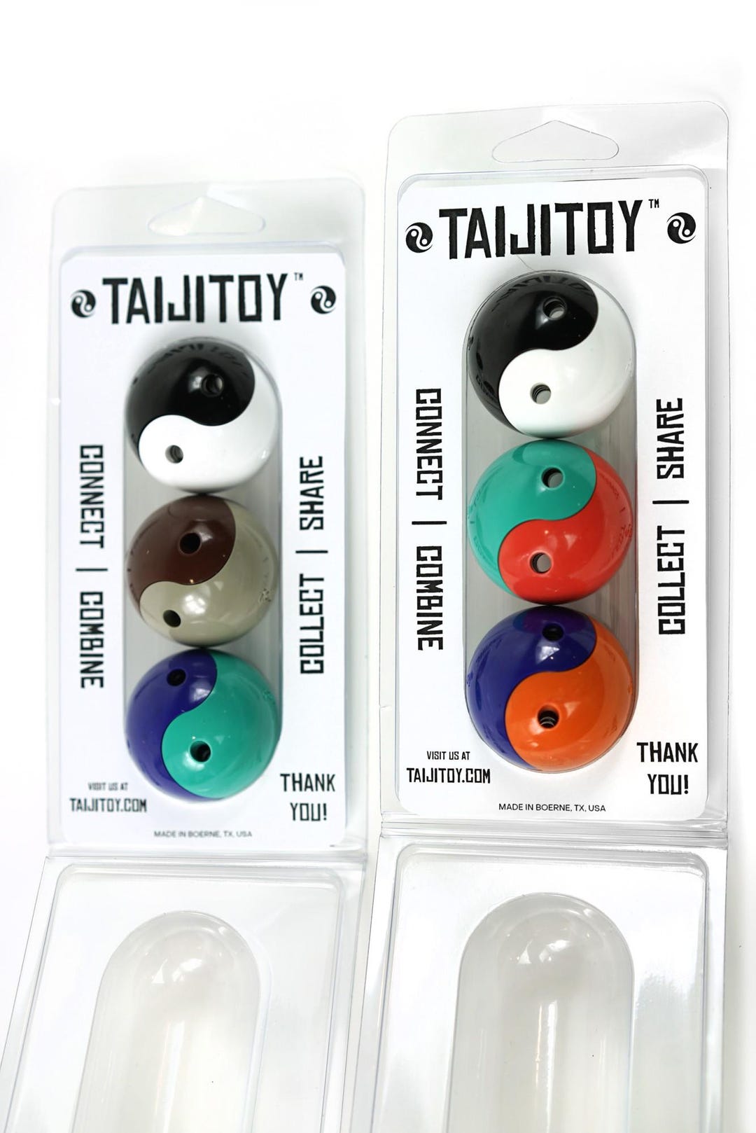 Taijitoy Solos: 2x Three Toy Pack (earth & Vibrant Combo) - 3D Yin Yang ...