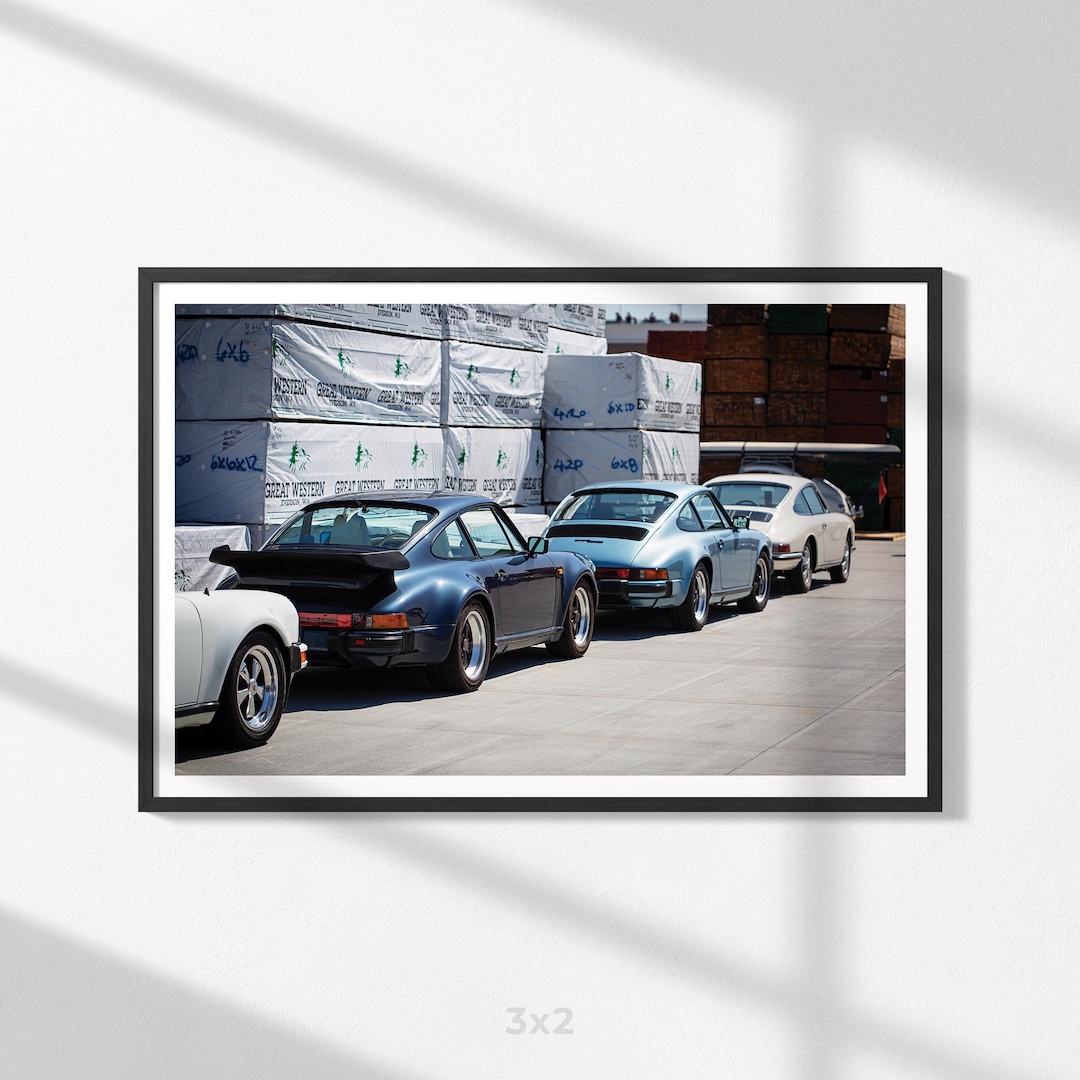 Classic Porsche Line up Print | Classic Car Digital Download | the ...