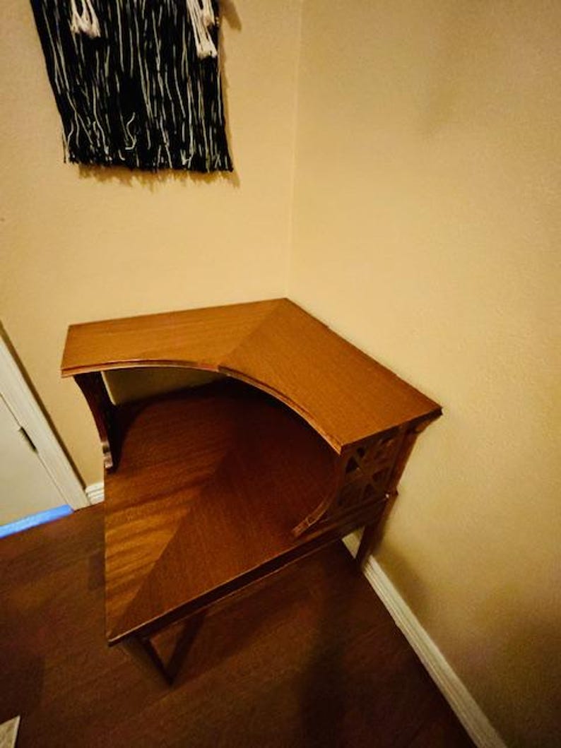 Mid Century Modern 2-tier Corner Table - Etsy