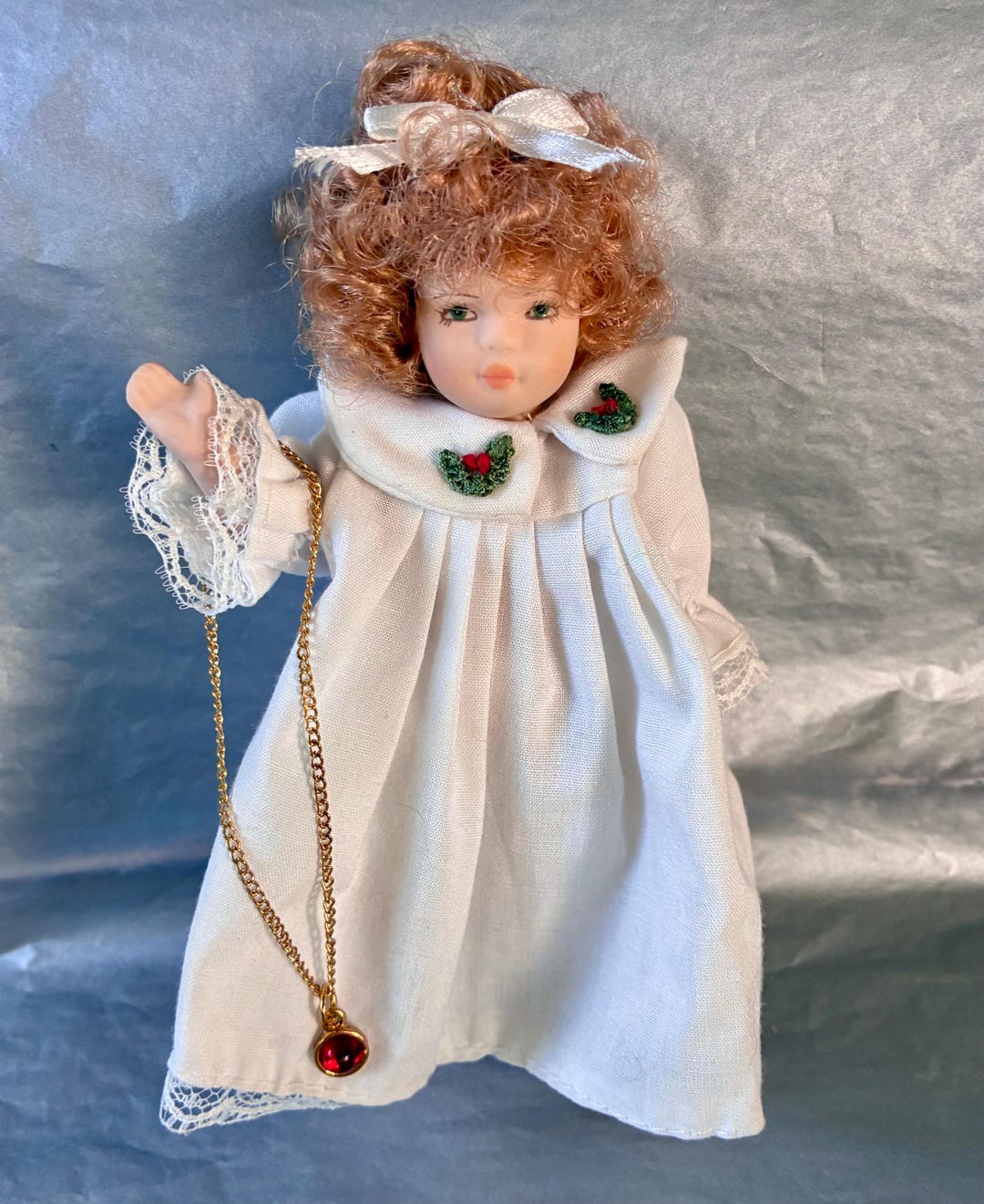 1980s 6” Red Haired Porcelain Doll With Jointed Limbs by Delton With ...