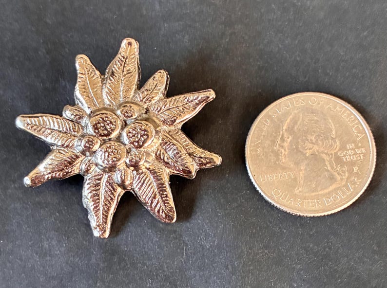 German Austrian Military Edelweiss Mountain Troops Brooch Pin WW1 WW2 ...