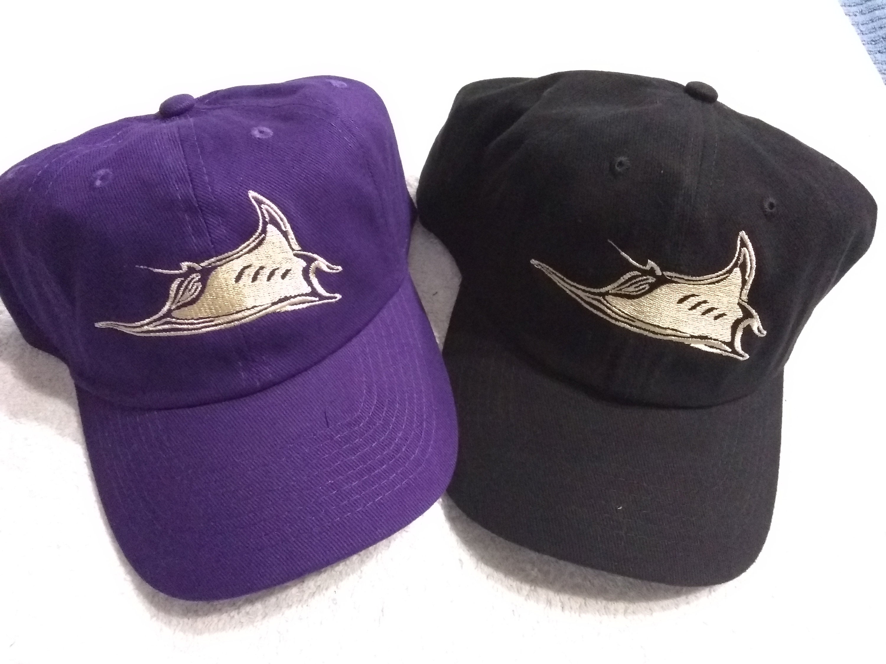 Manta Ray Embroidered Ball Cap - Etsy