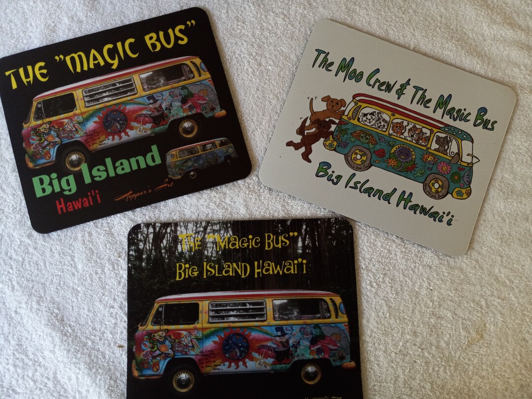 Hopper's Magic Bus Mousepad, Hand Painted Bus on the Big Island of ...