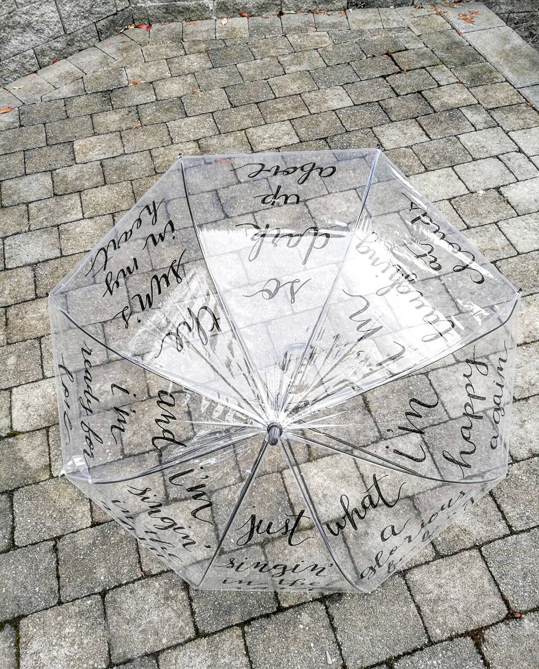 Custom Vinyl Umbrella Hand-lettered/hand-written Singin' in the Rain - Etsy