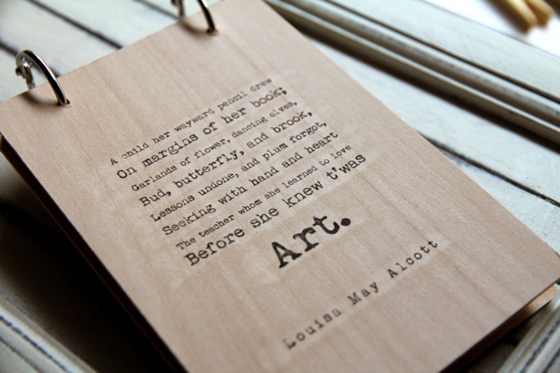 Wood Sketchbook / Notebook Art Quote - Etsy