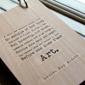 Wood Sketchbook / Notebook Art Quote - Etsy
