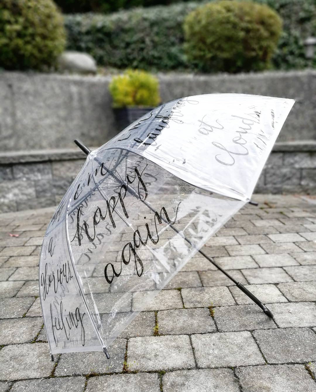 Custom Vinyl Umbrella Hand-lettered/hand-written Singin' in the Rain - Etsy