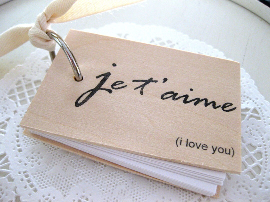 Je T'aime Notepad Mini Wood Notebook 3 X 2 Je T'aime I Love You - Etsy