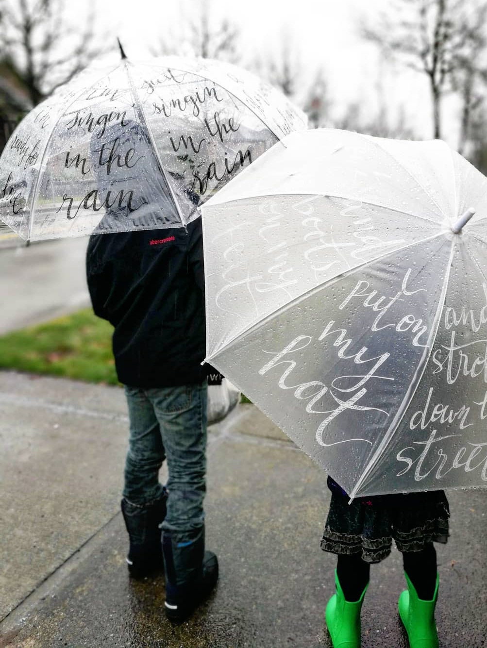 Custom Vinyl Umbrella Hand-lettered/hand-written Singin' in the Rain - Etsy