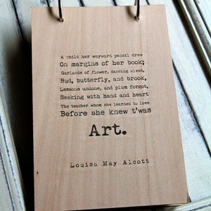 Wood Sketchbook / Notebook Art Quote - Etsy
