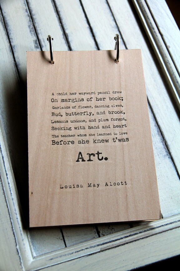 Wood Sketchbook / Notebook Art Quote - Etsy