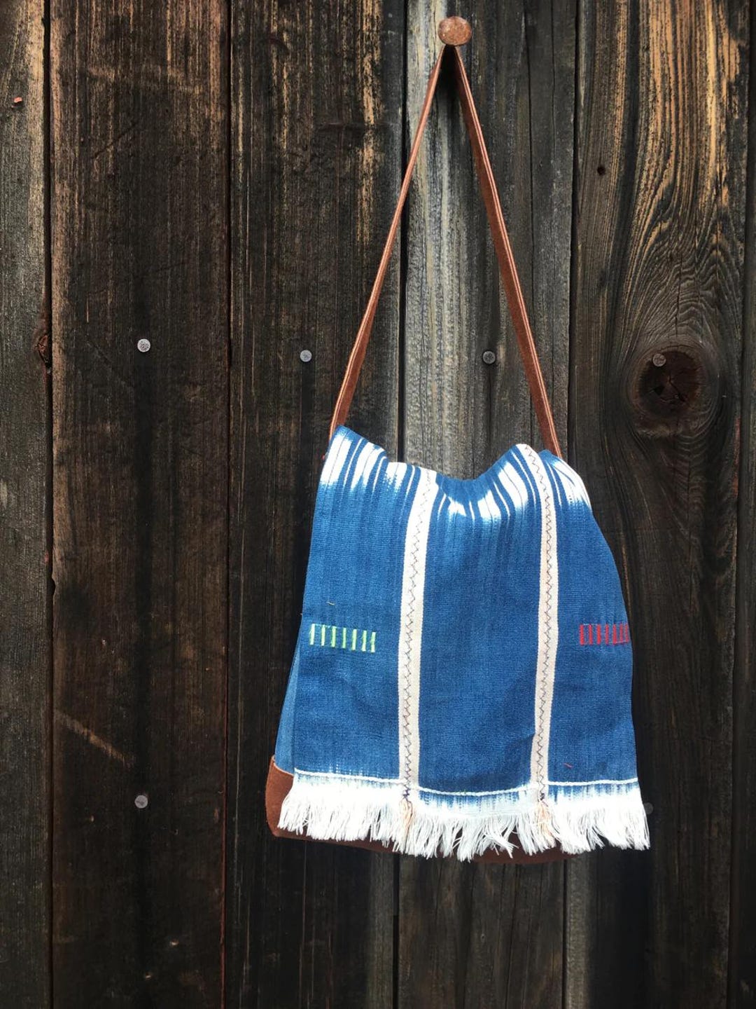 Lupe's Mali Blue and White Bag - Etsy
