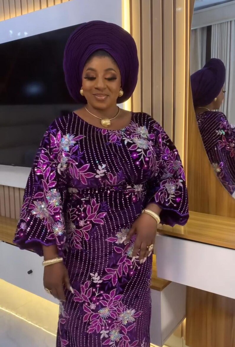 Aso Ebi Wedding Guest, Exquisite Complete Iro & Buba Set, Nigerian ...