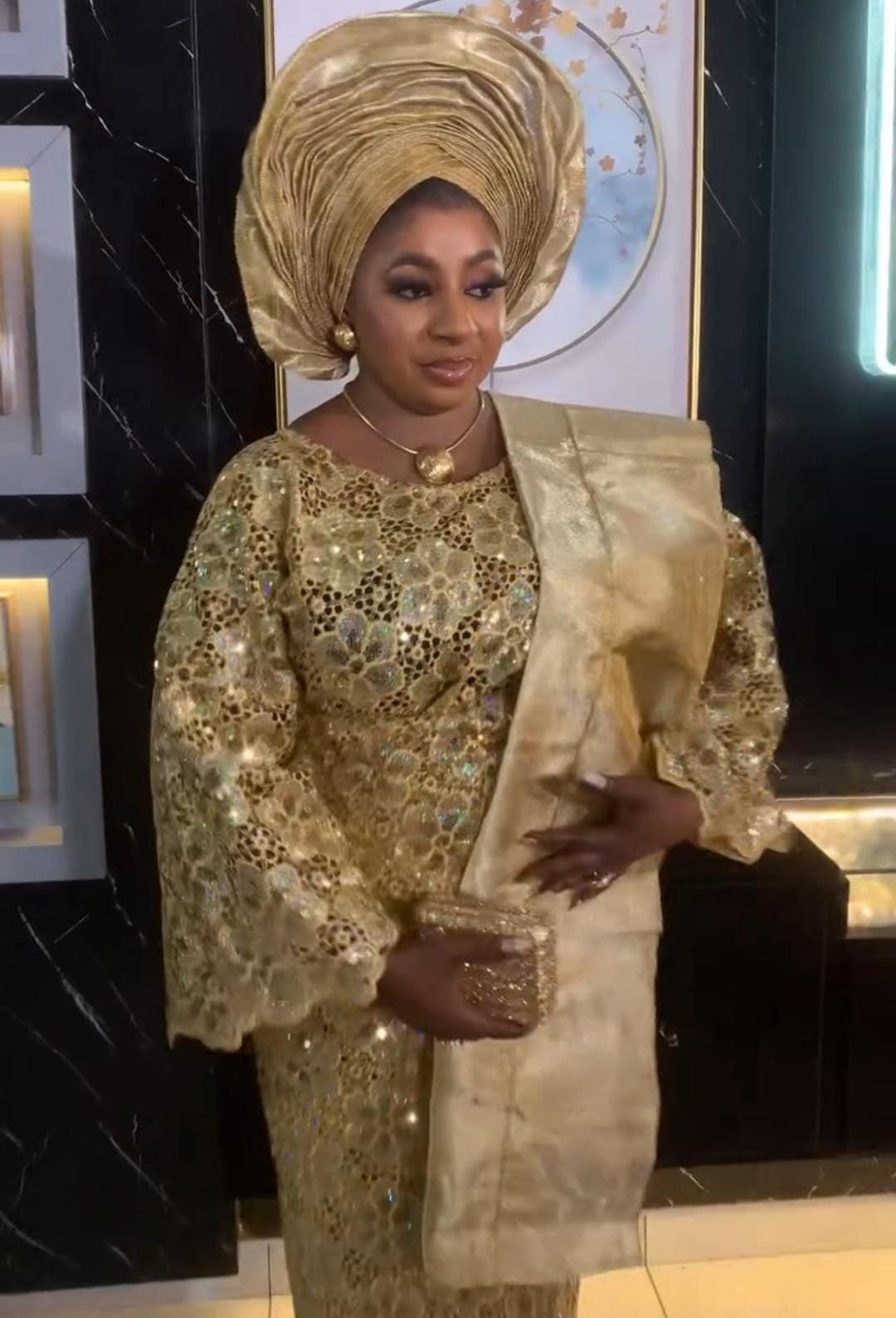 Aso Ebi Wedding Guest, Exquisite Complete Iro & Buba Set ,nigerian Style Dress, Rich Auntie ...