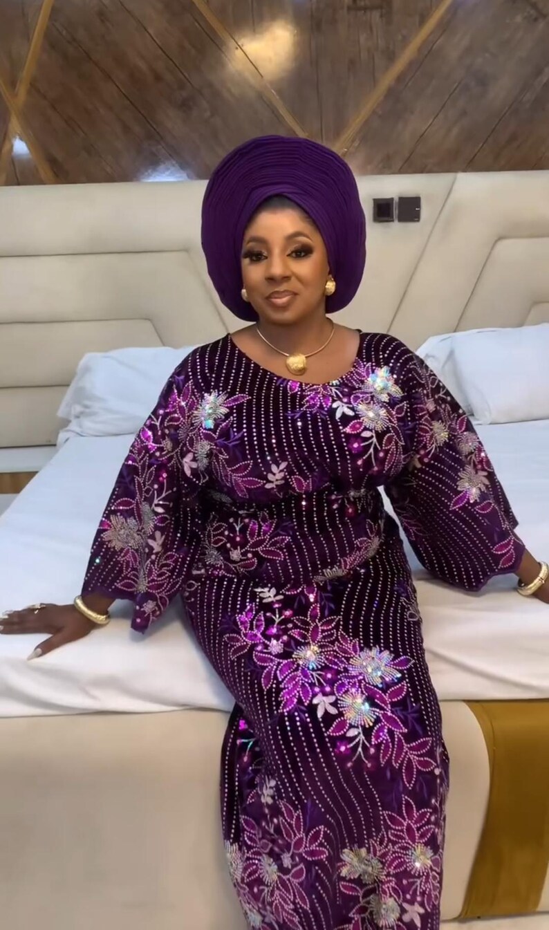 Aso Ebi Wedding Guest, Exquisite Complete Iro & Buba Set, Nigerian ...