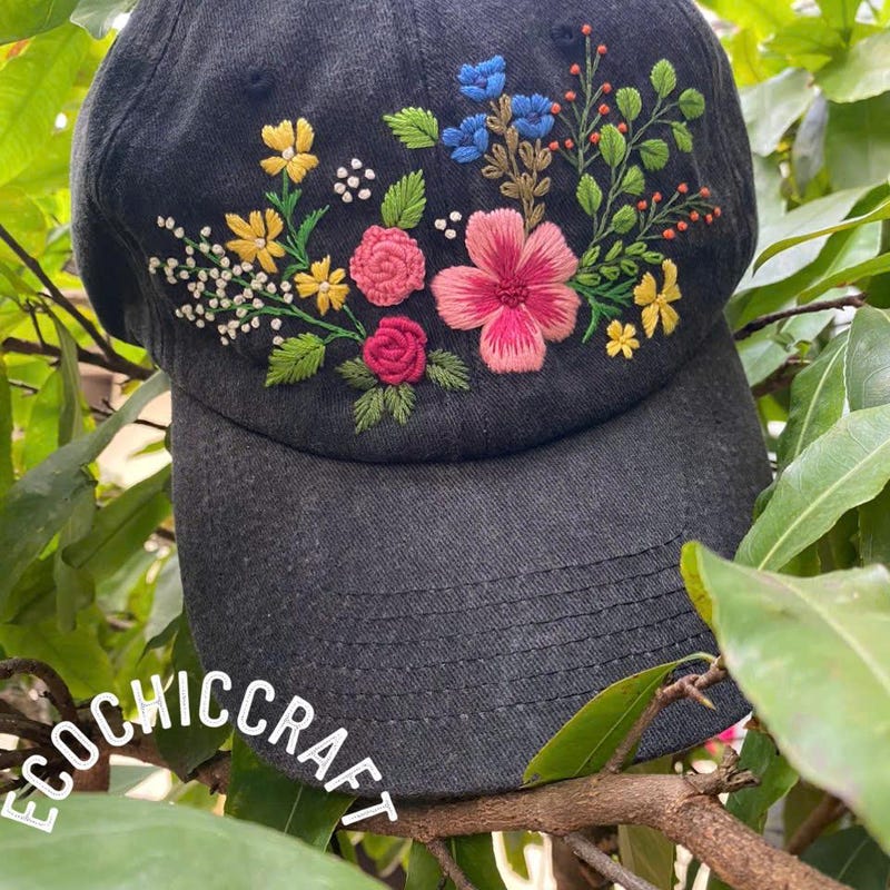 Flower Baseball Cap - Etsy