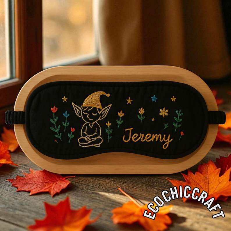 Fantasy Embroidered Sleeping Mask – Handmade Eye Cover With Moon ...