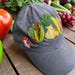 Hand Embroidered Vegetable-themed Cap – Custom Name, Adjustable Cotton ...