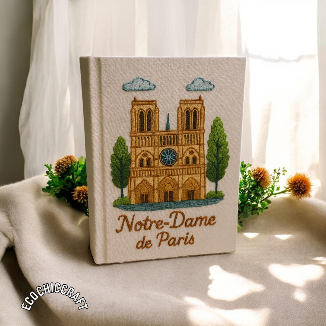 Hand Embroidered French Culture Notebook, Parisian Food Journal, Scenic ...