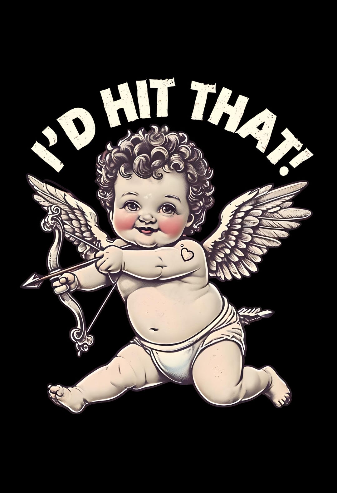 Cute I'D HIT THAT Cupid PNG - Etsy
