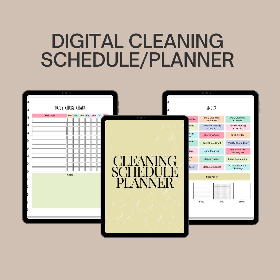 30-page Printable Digital Cleaning Journal/ Guide Home Organization ...