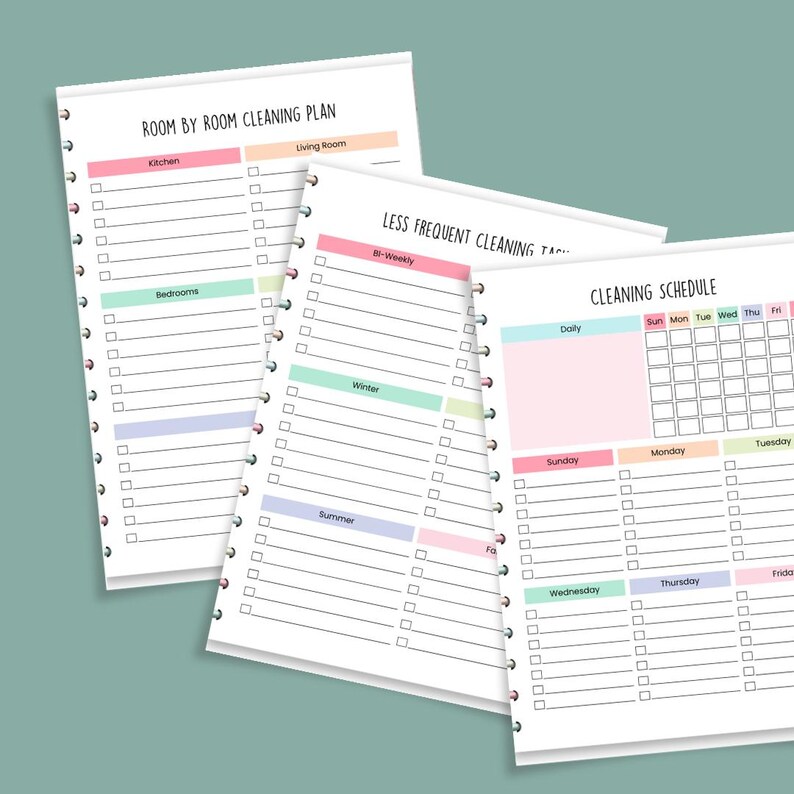 30-page Printable Digital Cleaning Journal/ Guide Home Organization ...