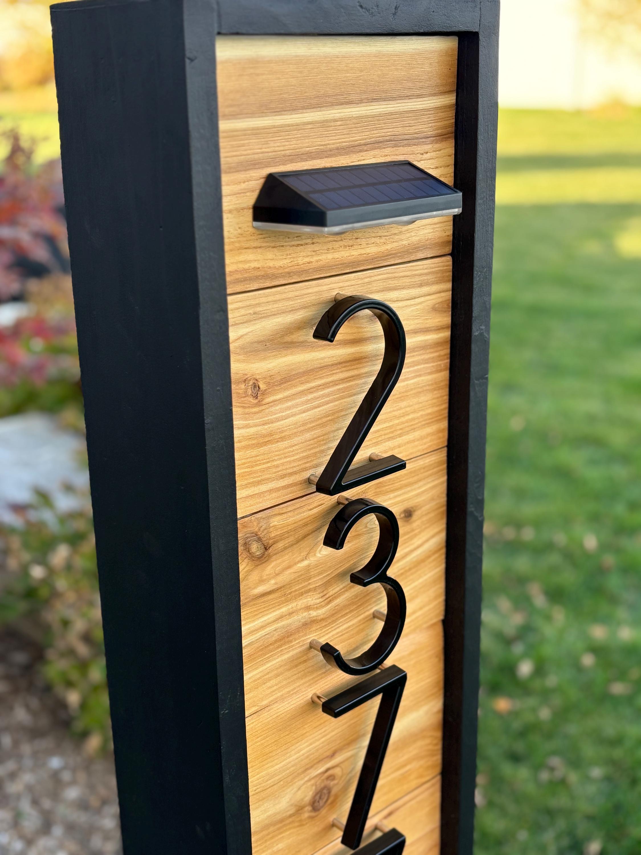 Cedar Address Sign Post: Mid-century Modern Home Address - Etsy