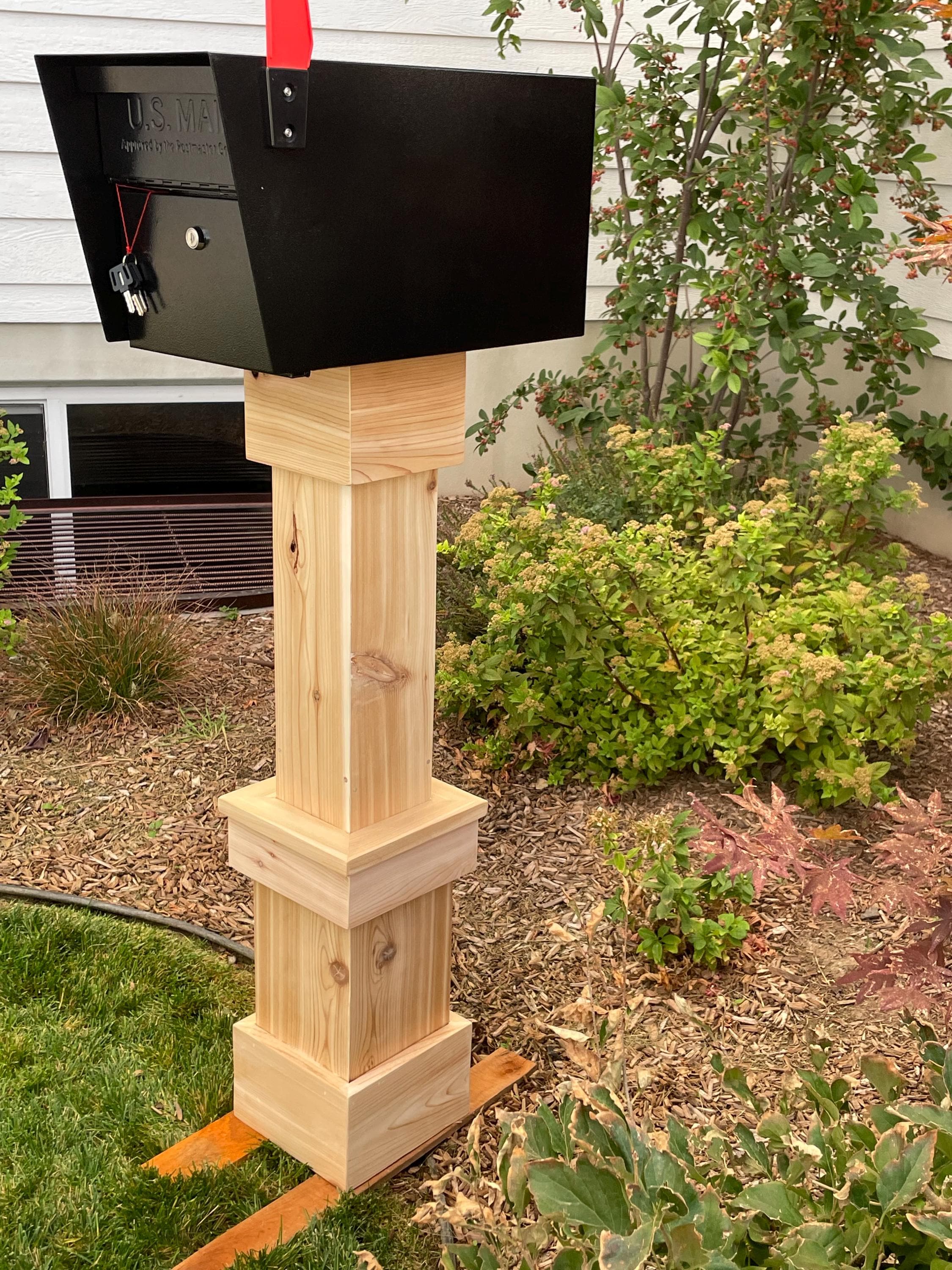 Cedar Mailbox Post, Custom Mailbox, Custom Cedar Post, Craftsman ...