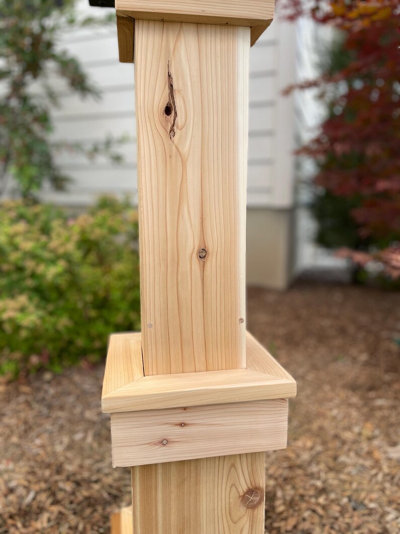 Cedar Mailbox Post, Custom Mailbox, Custom Cedar Post, Craftsman ...
