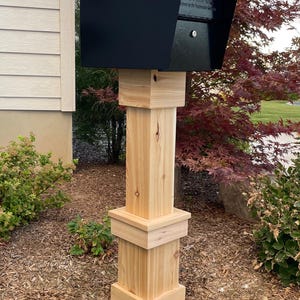 Handmade Cedar Mailbox Post Sleeve: Modern Craftsman Style - Etsy